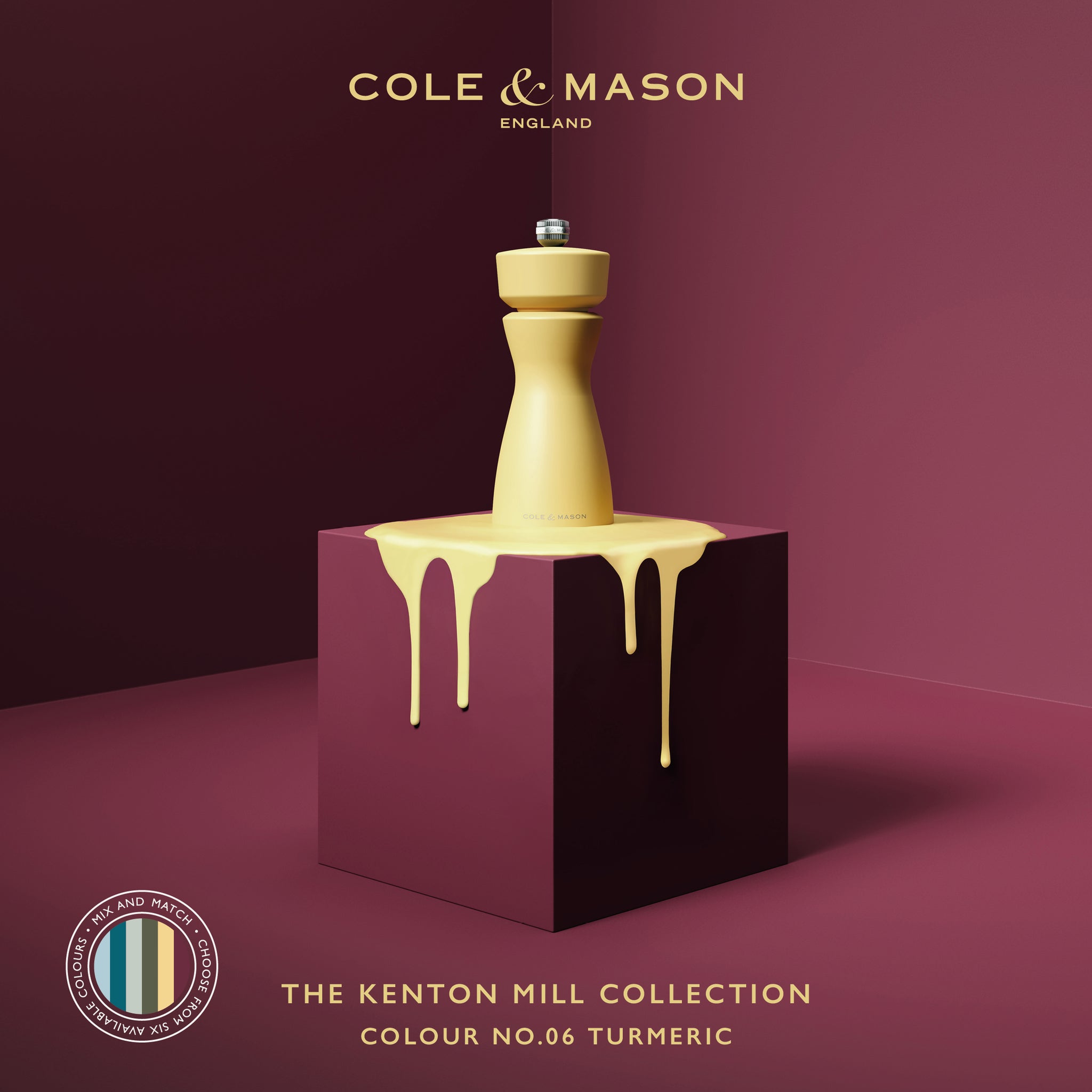 Salt and Pepper Mill | Tumeric | Kenton | Cole & Mason